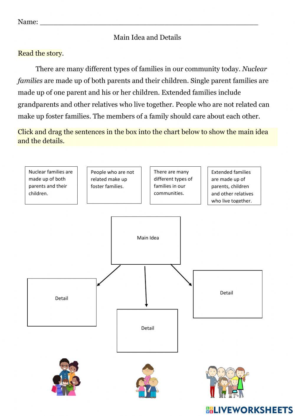 Families online practice | Live Worksheets