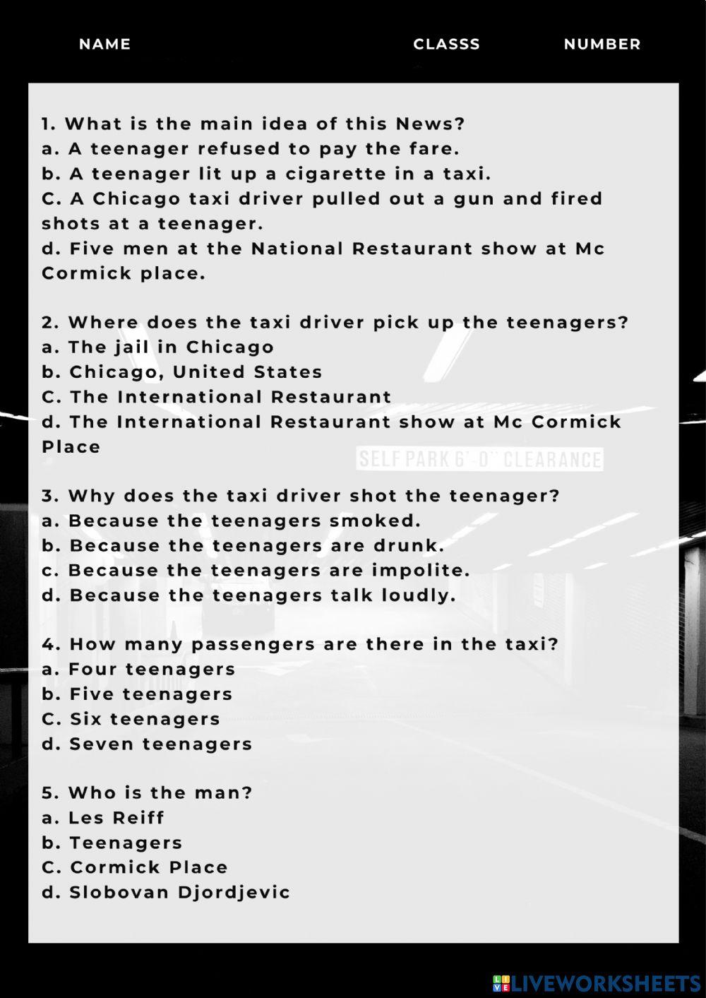 2 News Worksheet worksheet | Live Worksheets