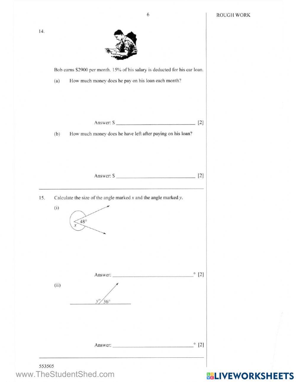 2013 BJC Math Paper 1 and Part 2-Dr. Thomas online exercise for | Live ...
