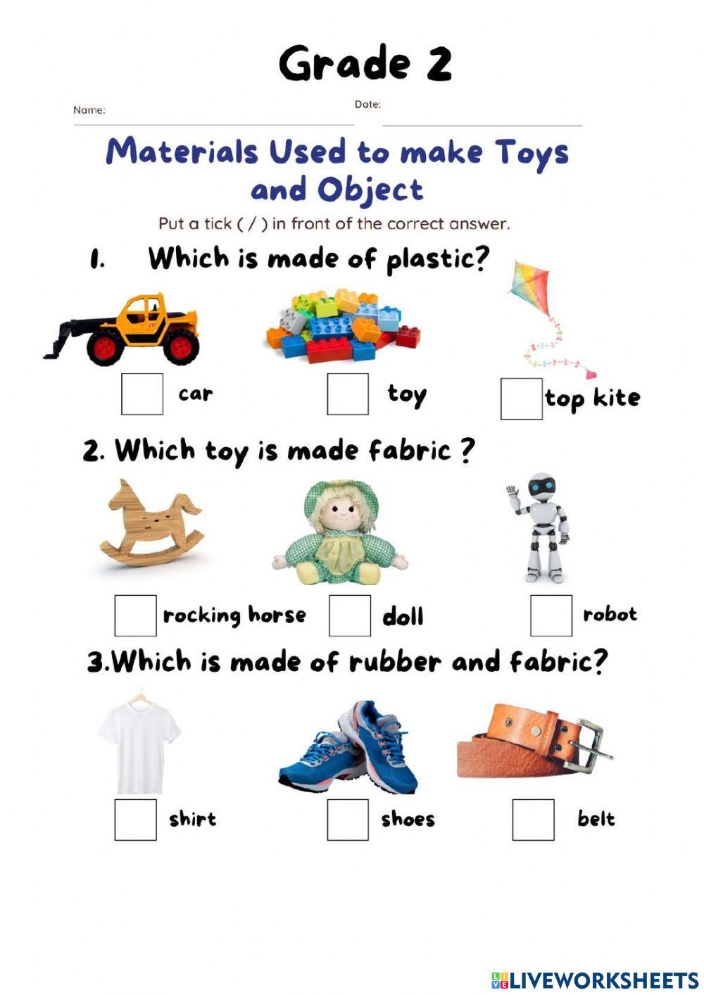 materials online exercise for | Live Worksheets