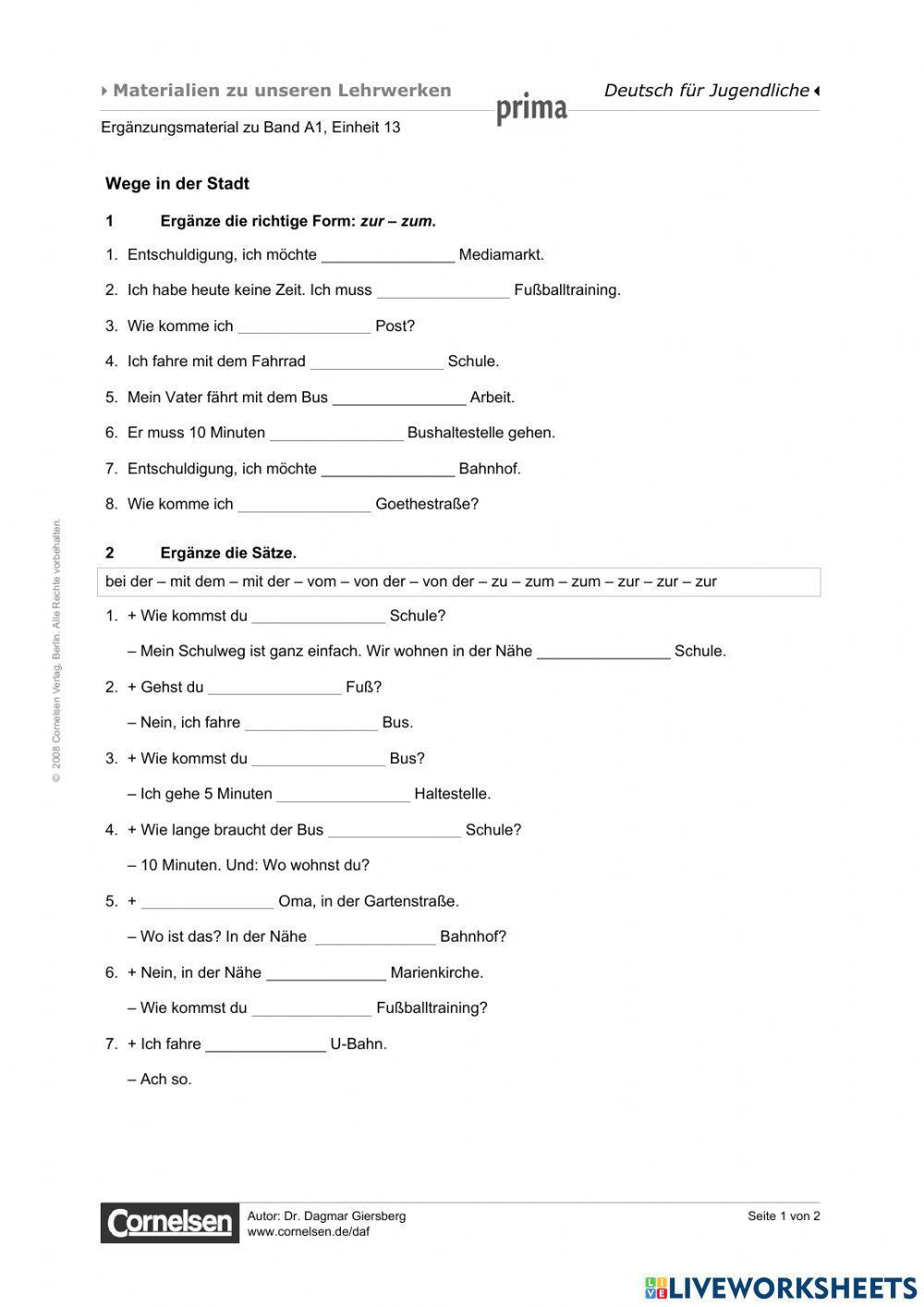 Präpositionen mit Dativ 1670468 | Khánh Chi | Live