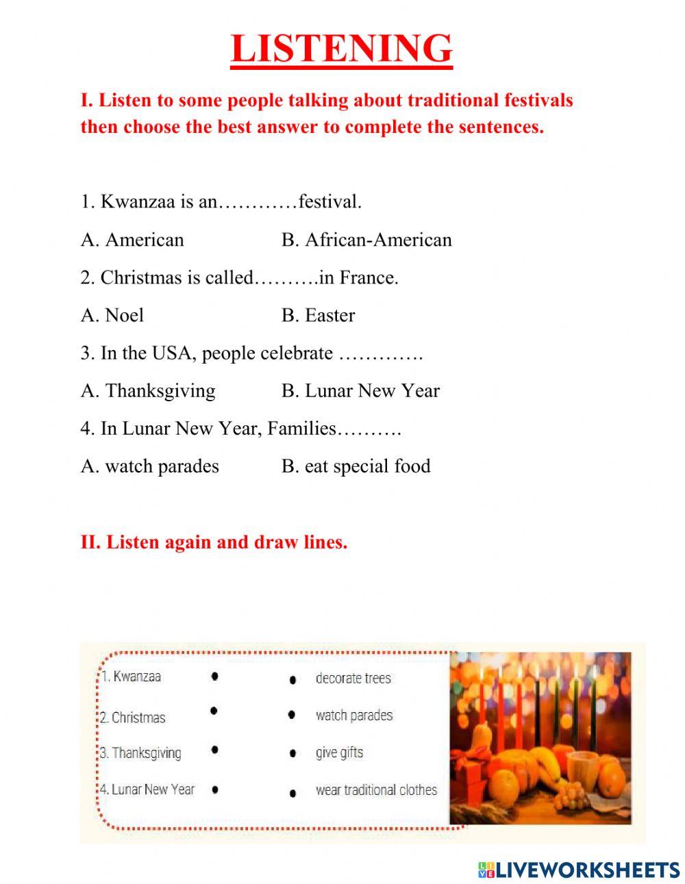 English 6 activity for 6 | Live Worksheets