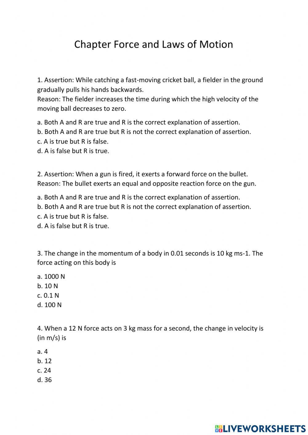 Force and Laws of Motion (1) | mahendersehrawat | Live
