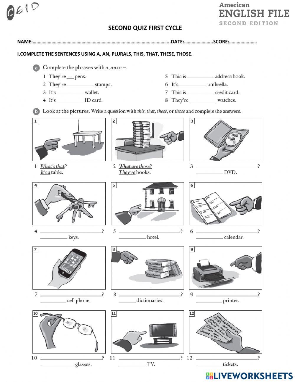 SECOND QUIZ FIRST CYCLE 3490376 | duverly paulo vilca