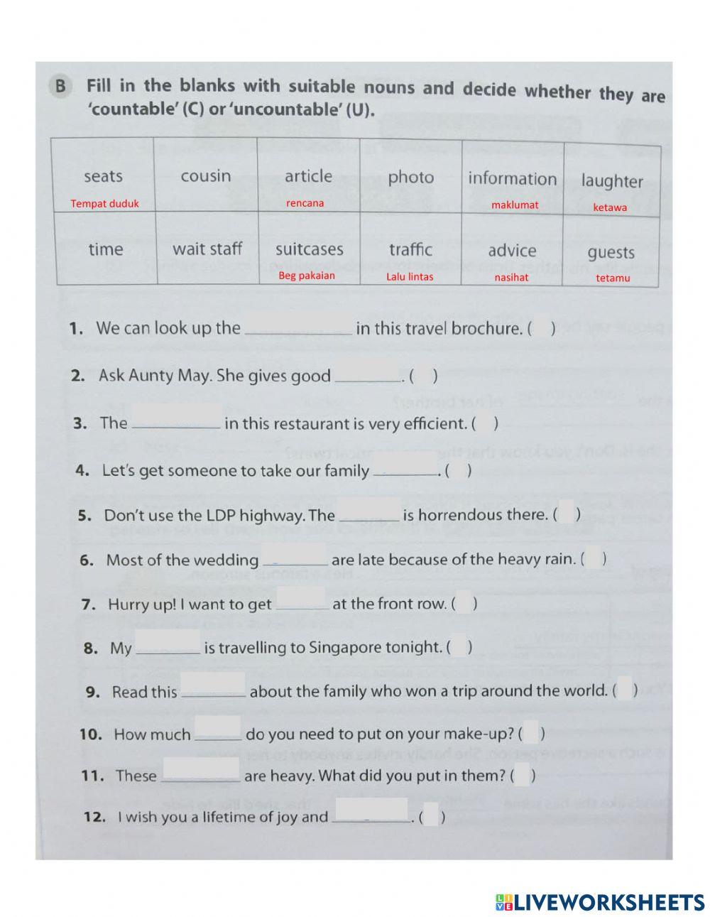 Pbd form 3 worksheet | Live Worksheets
