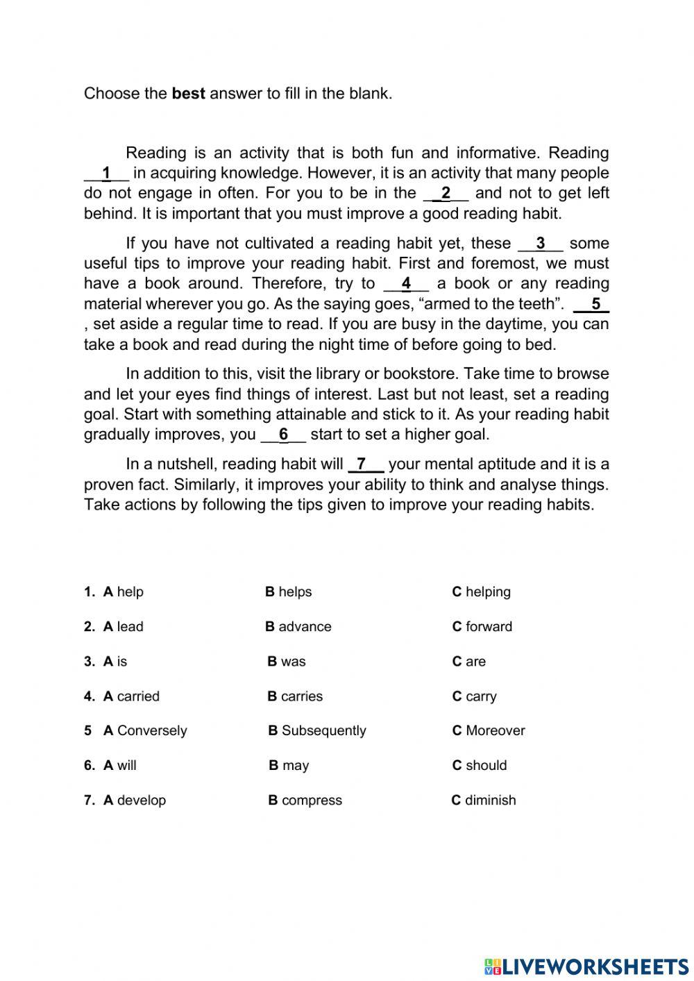 Exercise 21 online exercise for | Live Worksheets