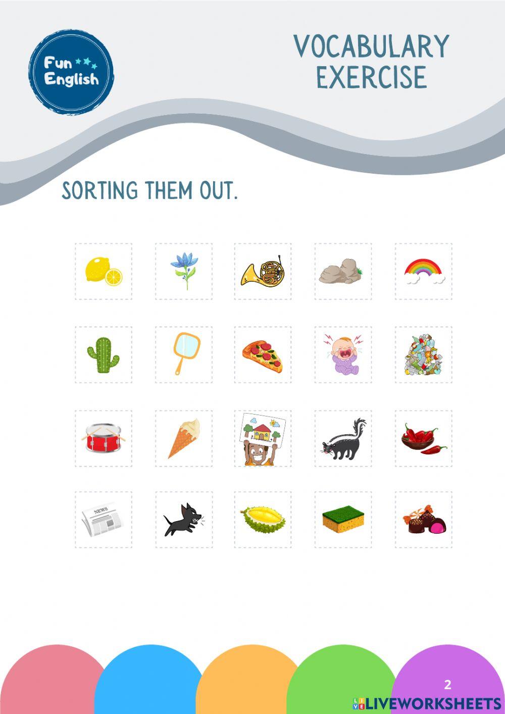 Sorting Them Out worksheet | Live Worksheets