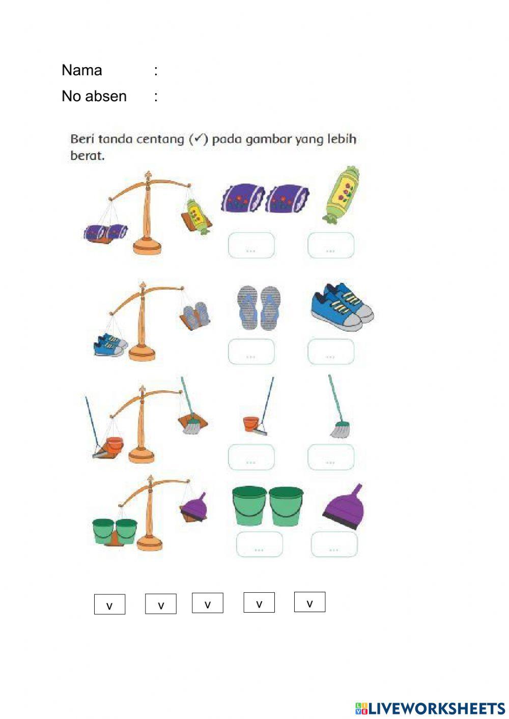 Satuan Berat interactive exercise | Live Worksheets