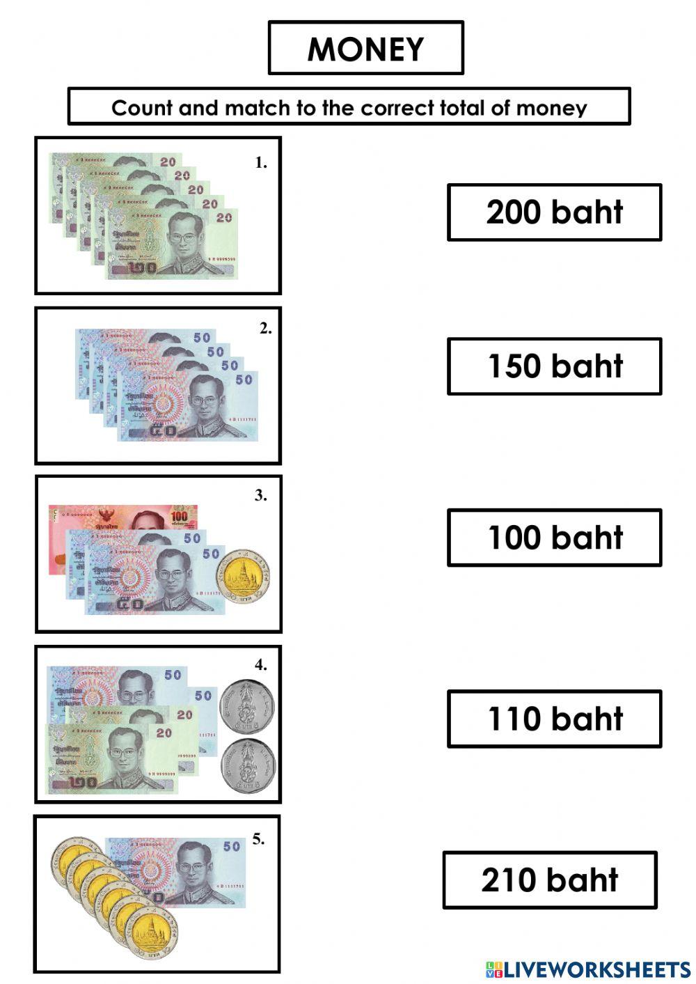 1672366 | Money | bongkoch | LiveWorksheets