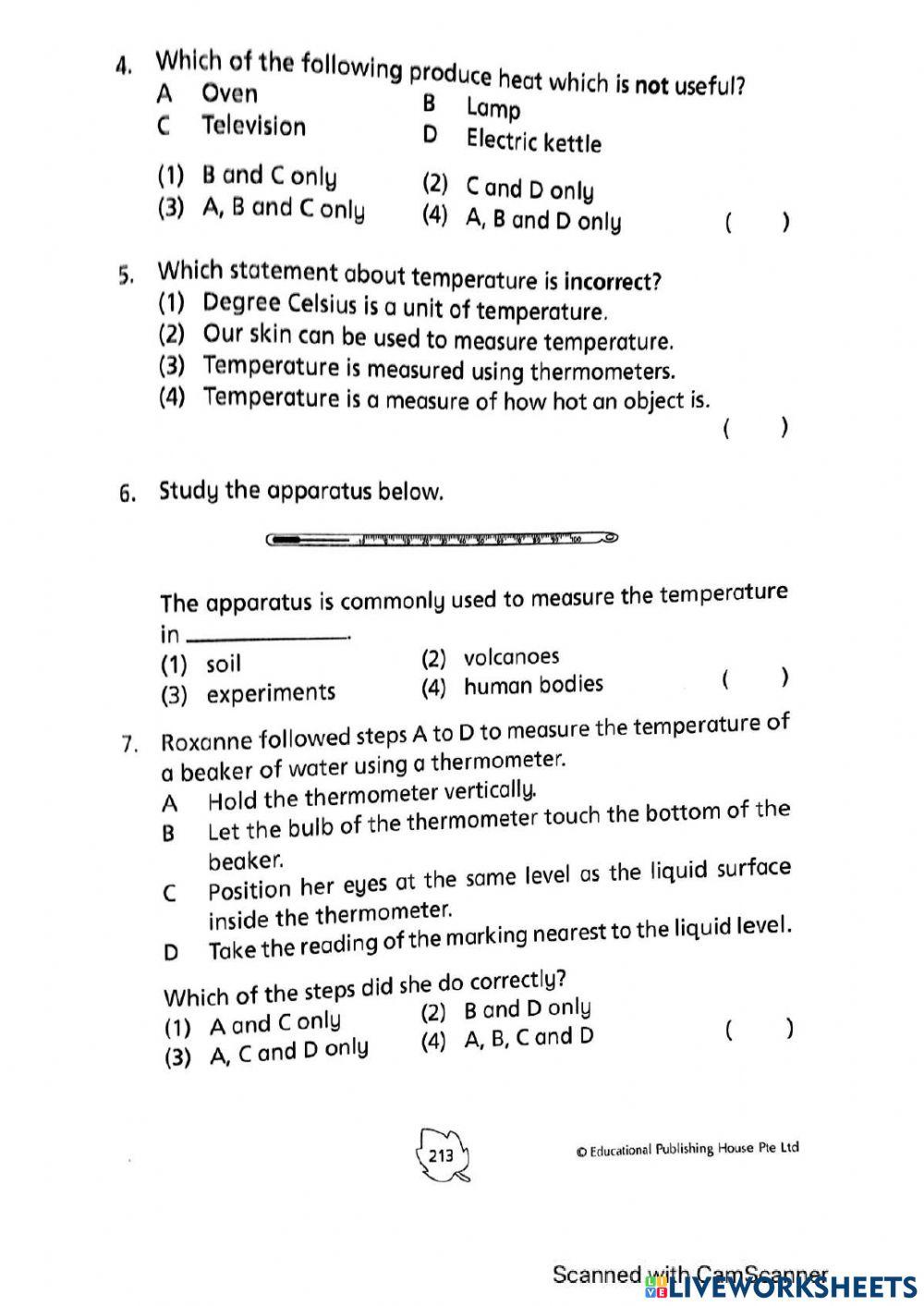 REVIEW SCIENCE-NOVEMBER online exercise for | Live Worksheets