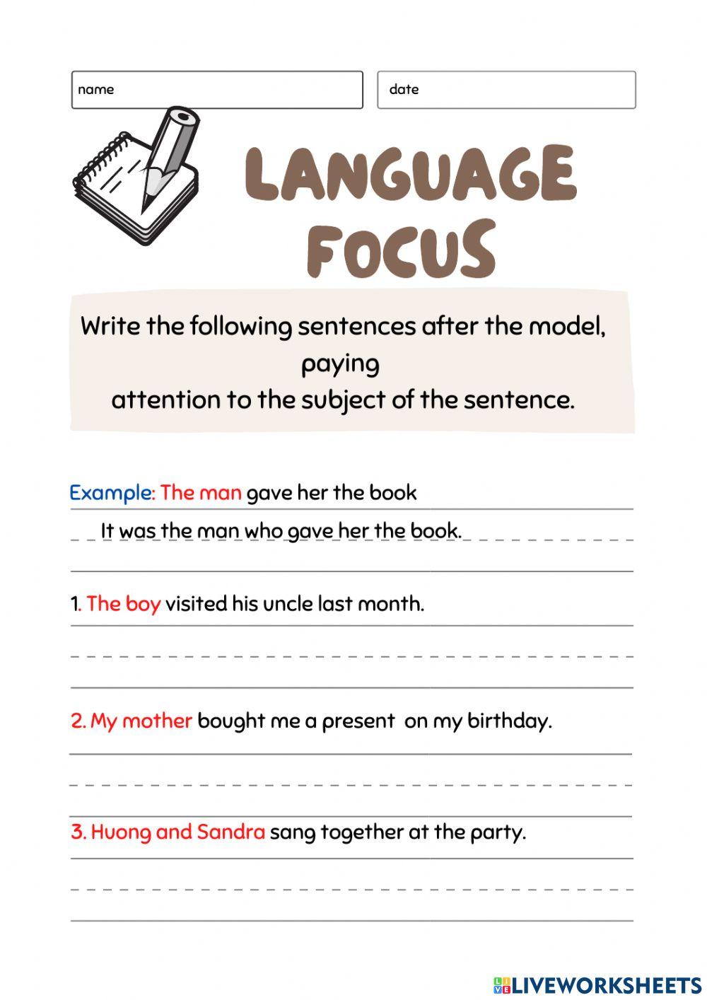 Language Focus Unit 13 online exercise for | Live Worksheets