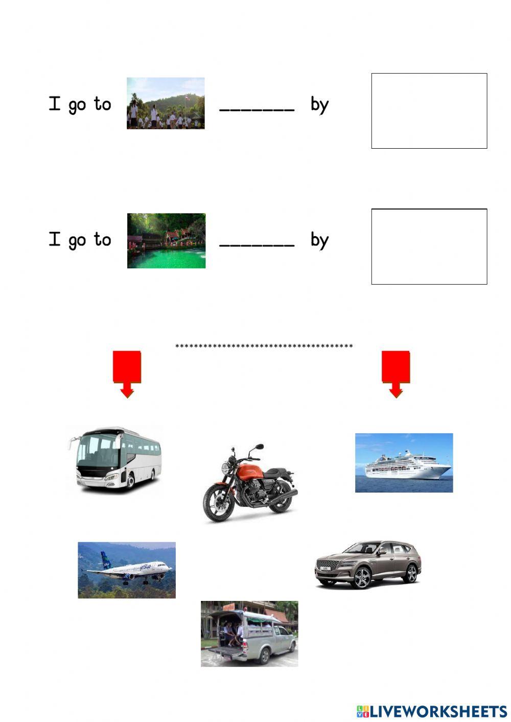 I go to ..... 1937439 | Joobz_jeed | Live Worksheets