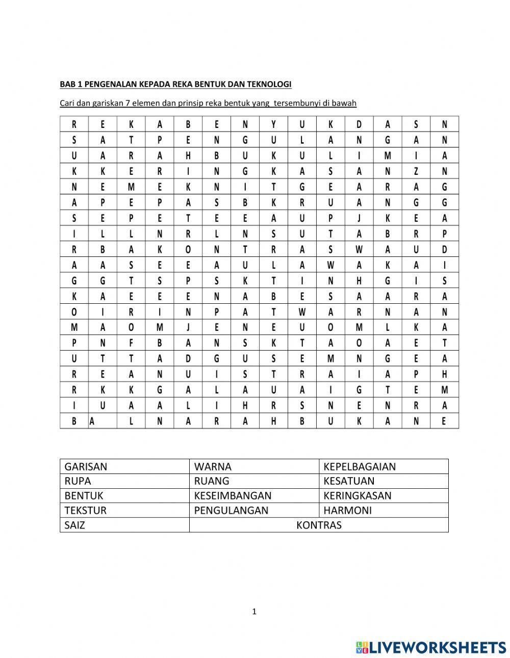 Latihan program smart RBT 1 worksheet | Live Worksheets