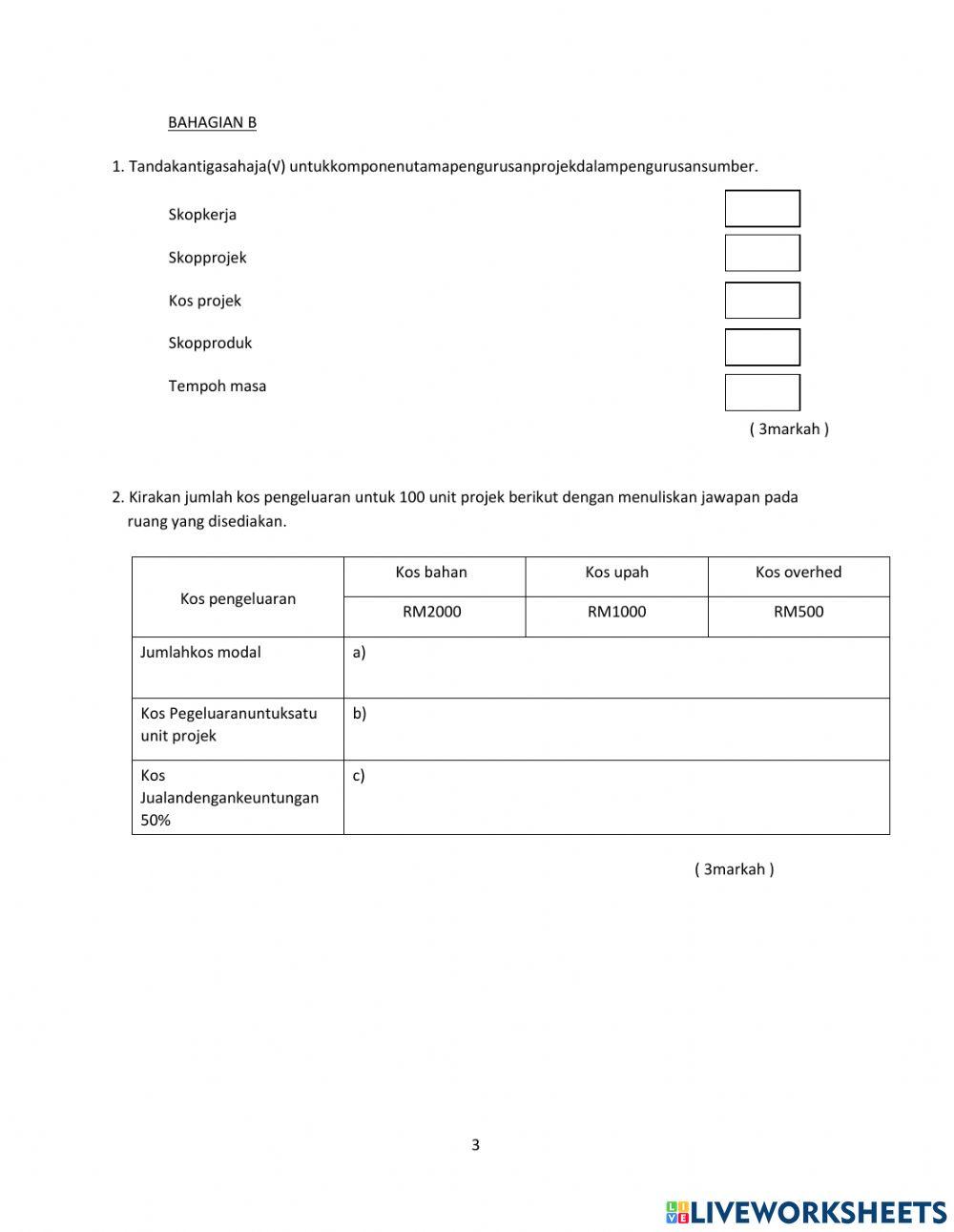 Latihan program smart RBT 1 worksheet | Live Worksheets