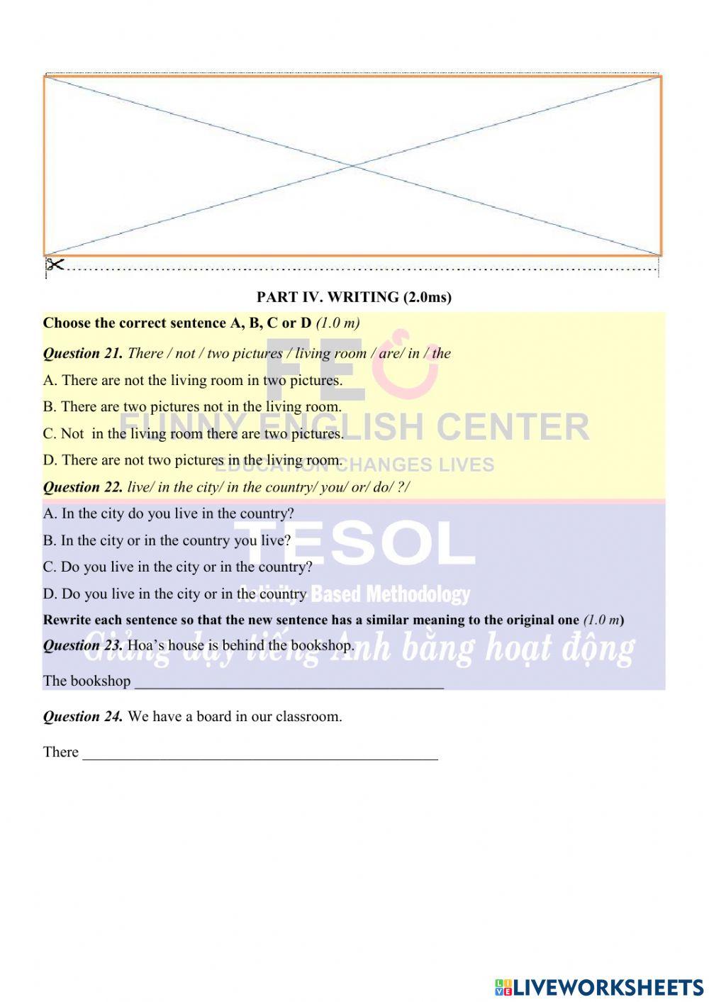 E.6- the middle-term test 1 worksheet | Live Worksheets
