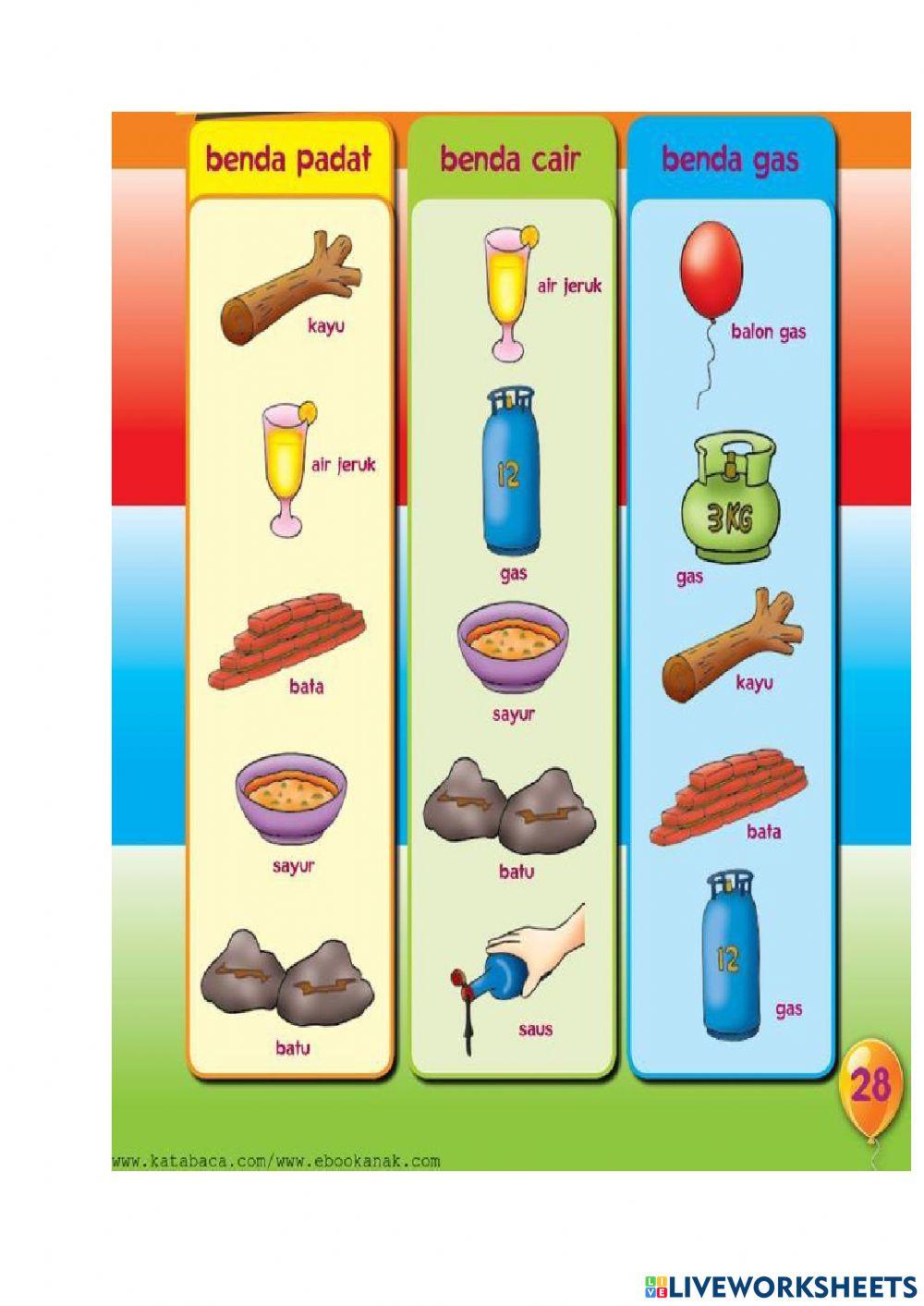 Mengenal Perubahan Wujud Benda worksheet | Live Worksheets