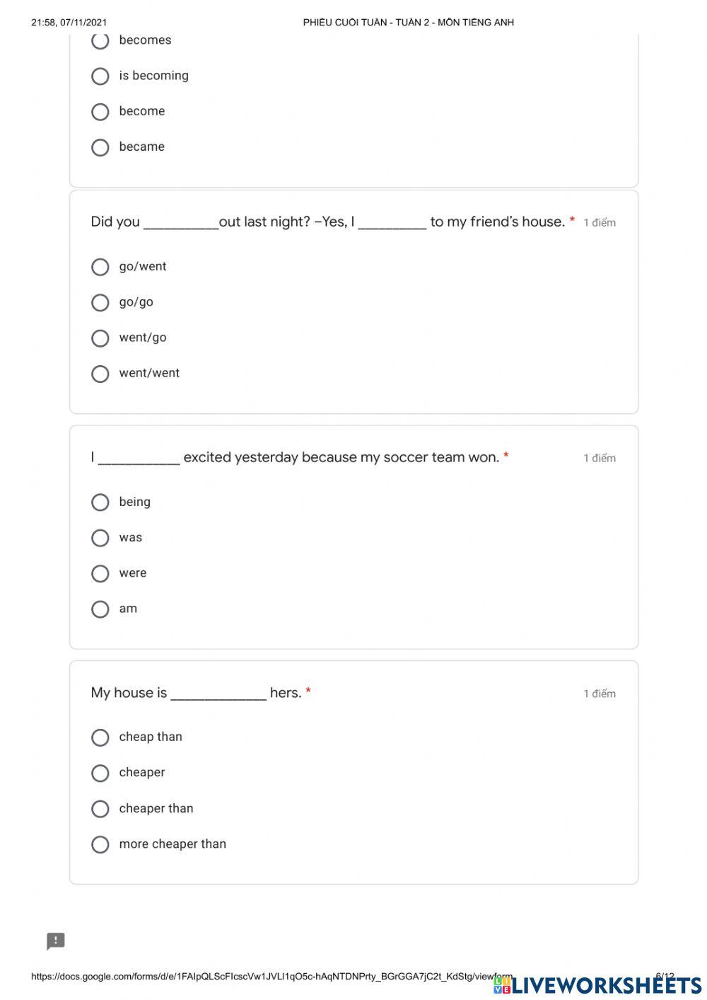 T interactive activity for 5 | Live Worksheets