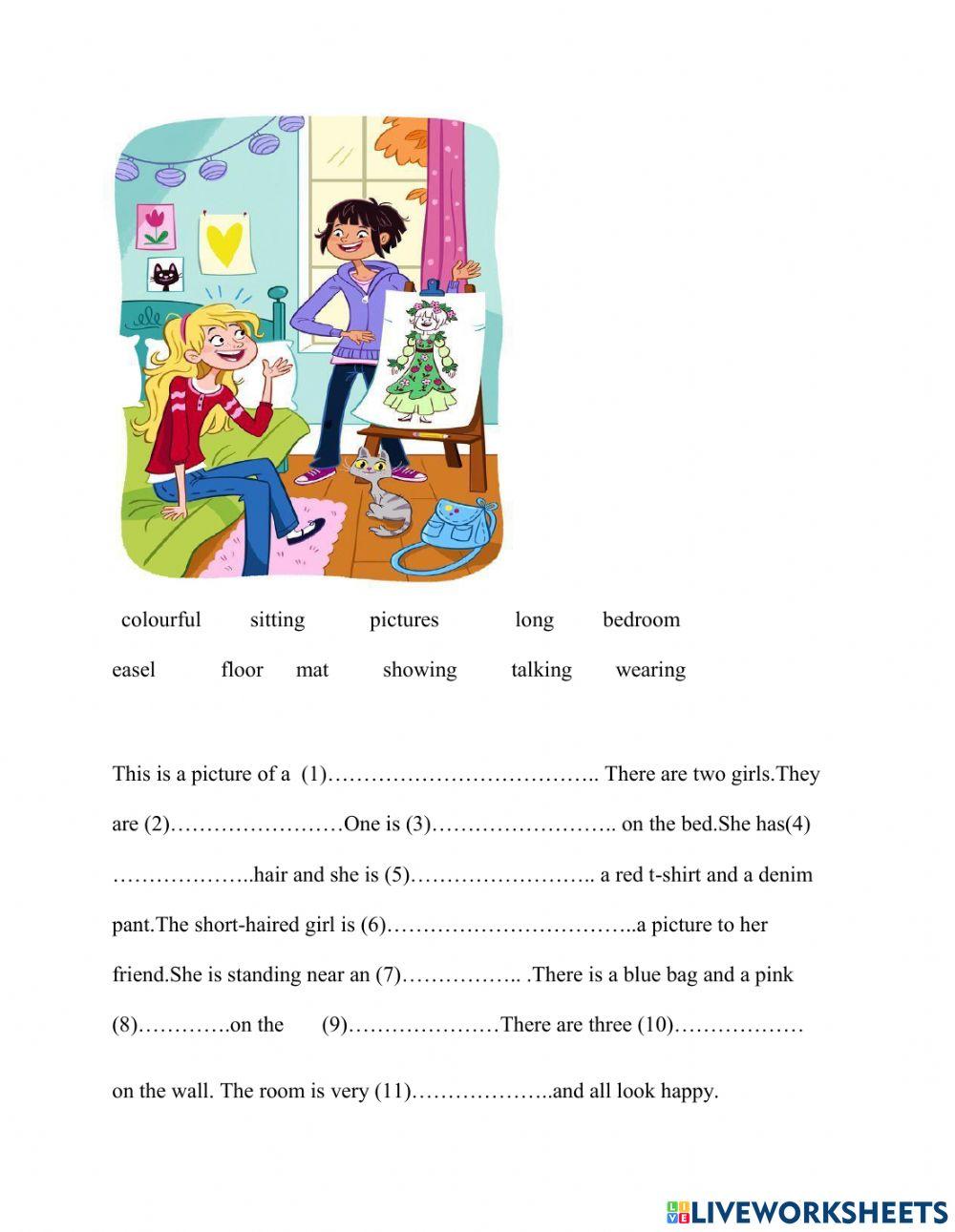 Pdf online exercise: Picture description | Live Worksheets
