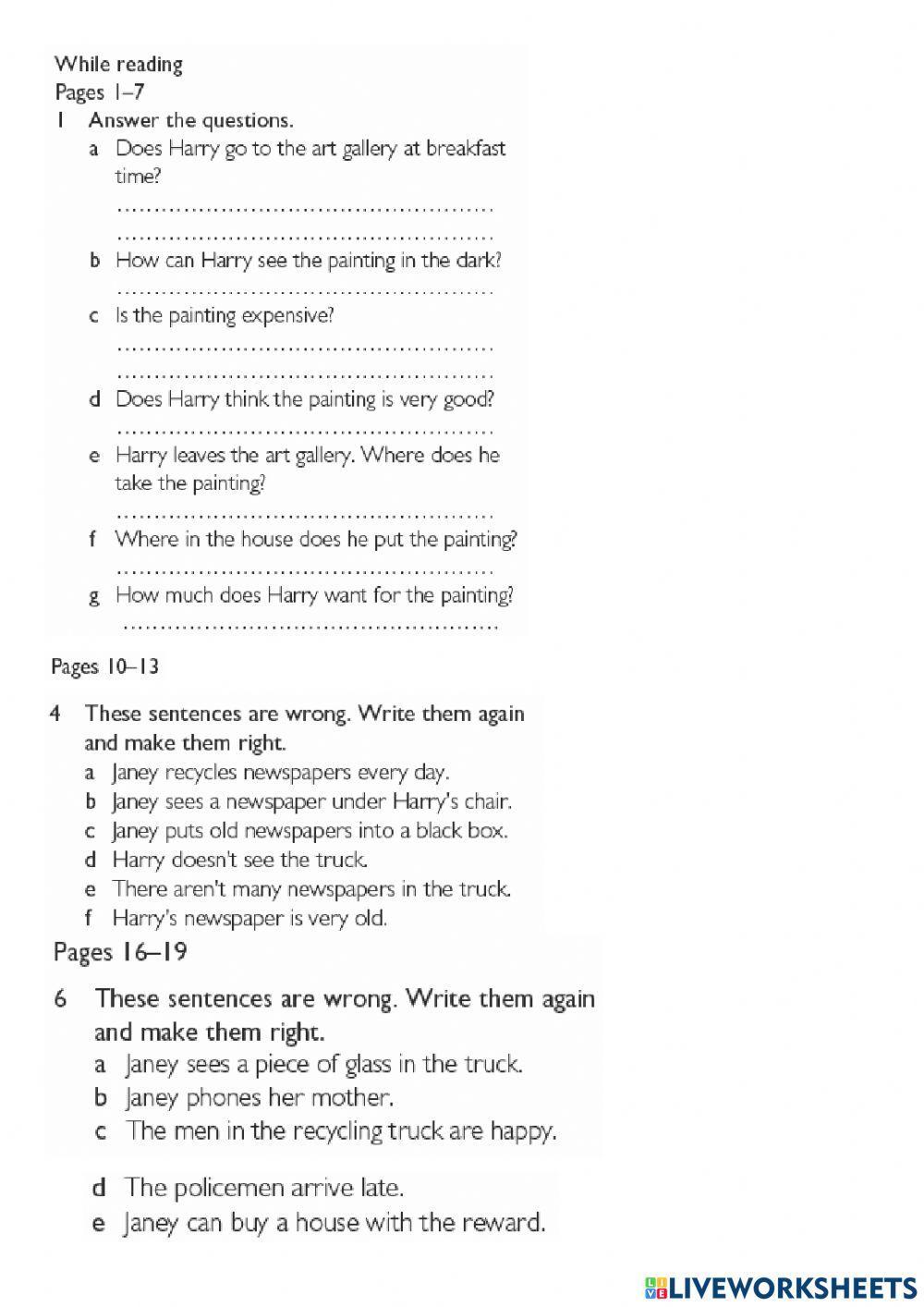 Newspaper Chase | Free Interactive Worksheets | 1673556