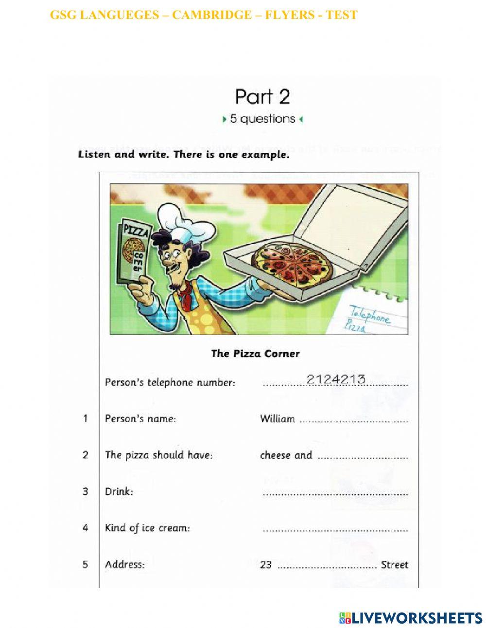 GS ENGLISH HỒ CHÍ MINH | FLYERS LISTENING MOCK TEST