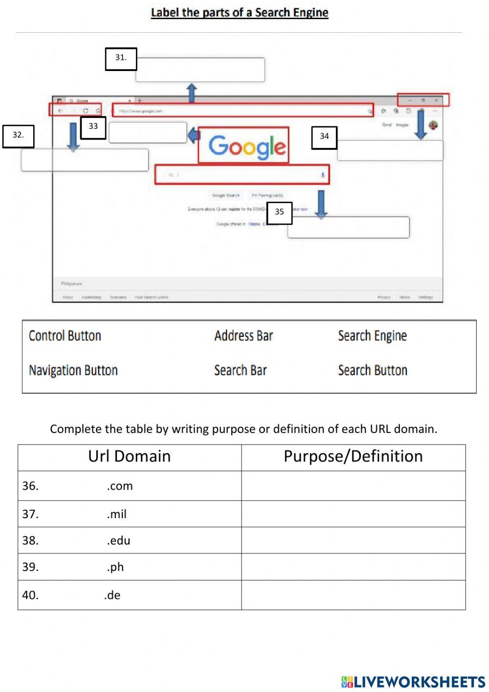 Exam TLE !st Quarter Assessment online exercise for | Live Worksheets