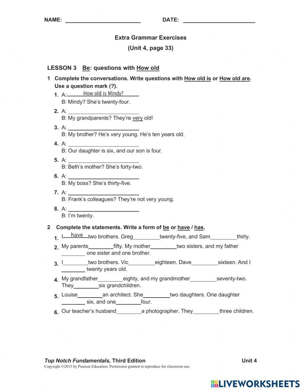 6783653 | COURSE 1 - UNIT 4 WORKSHEET - 2 | Raquel Lemuz
