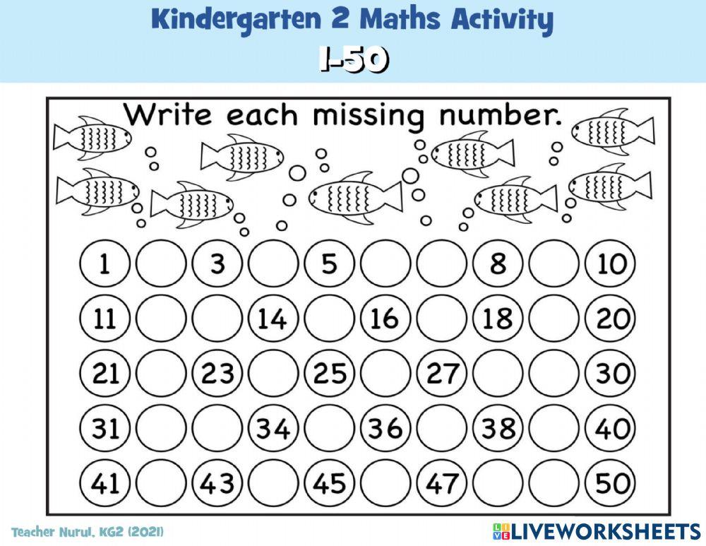 Maths Activity KG2 (24th Nov) online exercise for | Live Worksheets
