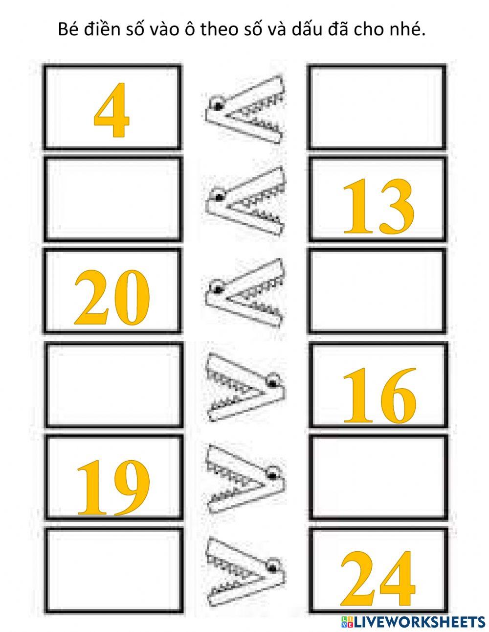 One to one 3 worksheet | Live Worksheets