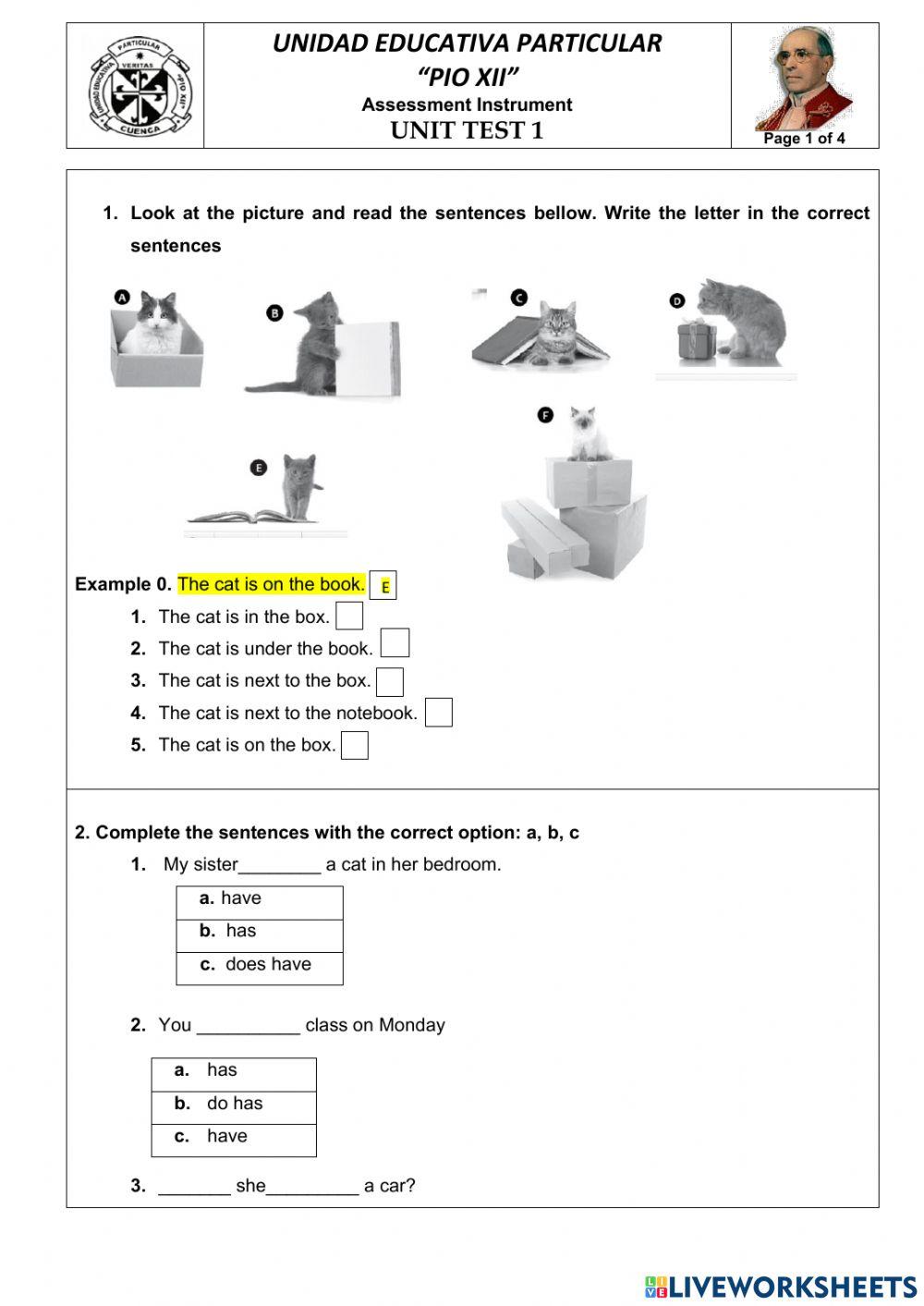 UNIT 1 - 8TH GR… | Free Interactive Worksheets | 3491527