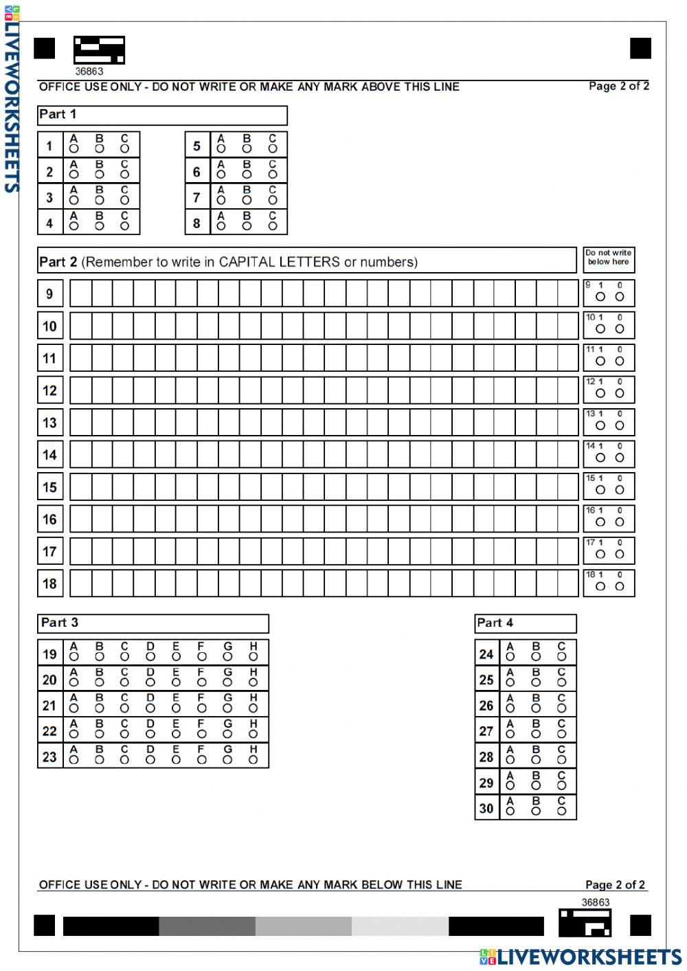 FCE final exam listening 1674596 | Leticia sanchez | Live