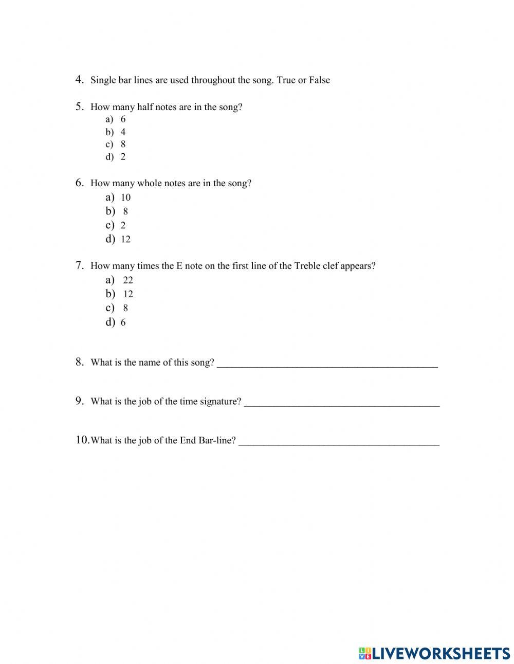 Jr. Score Analysis online exercise for | Live Worksheets