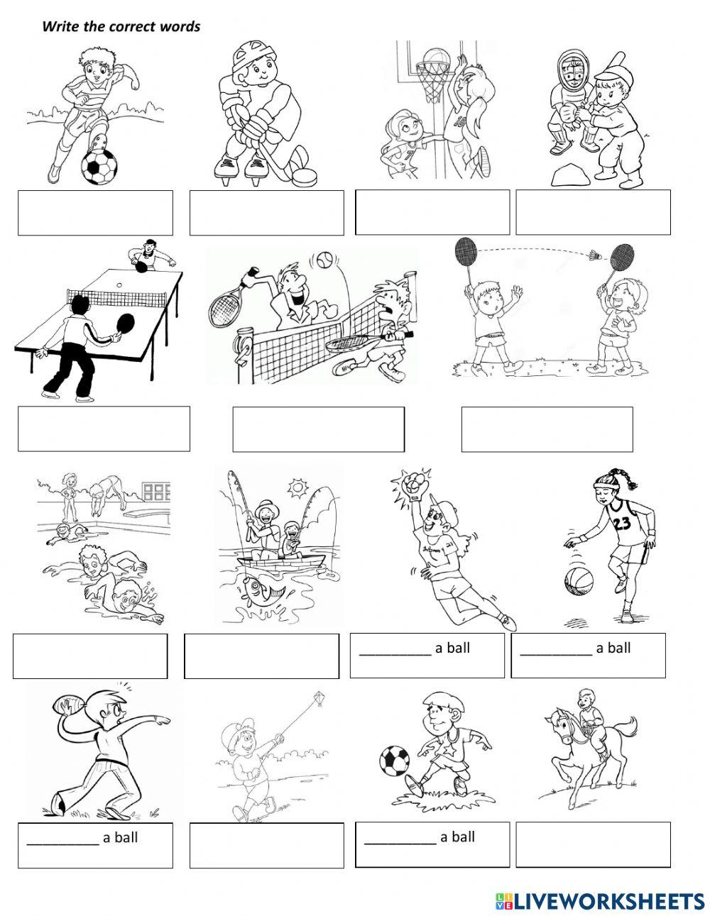 Starters-Sports online exercise for | Live Worksheets