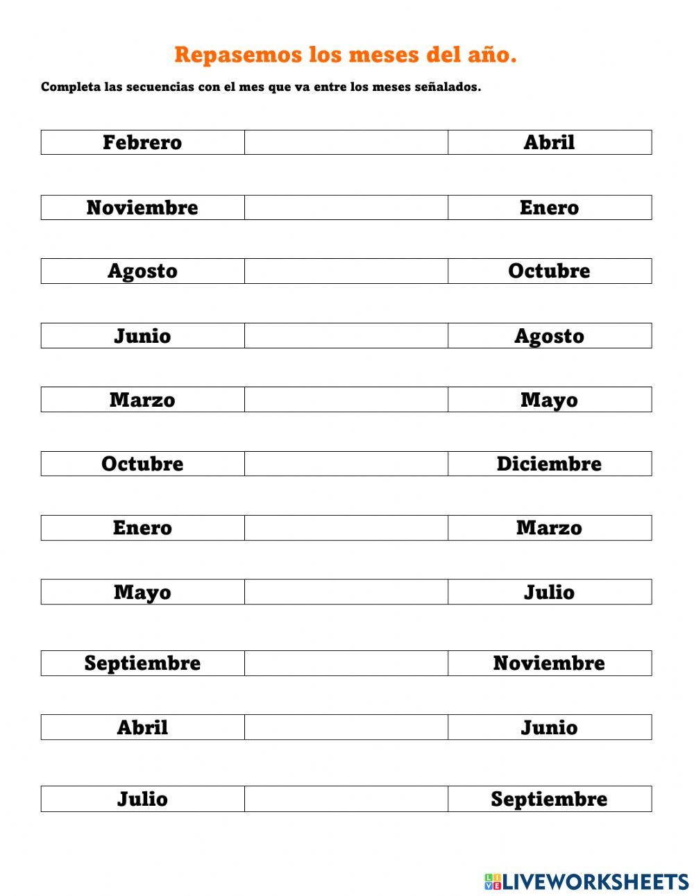 1675786 | Meses del año | Pilynda | LiveWorksheets