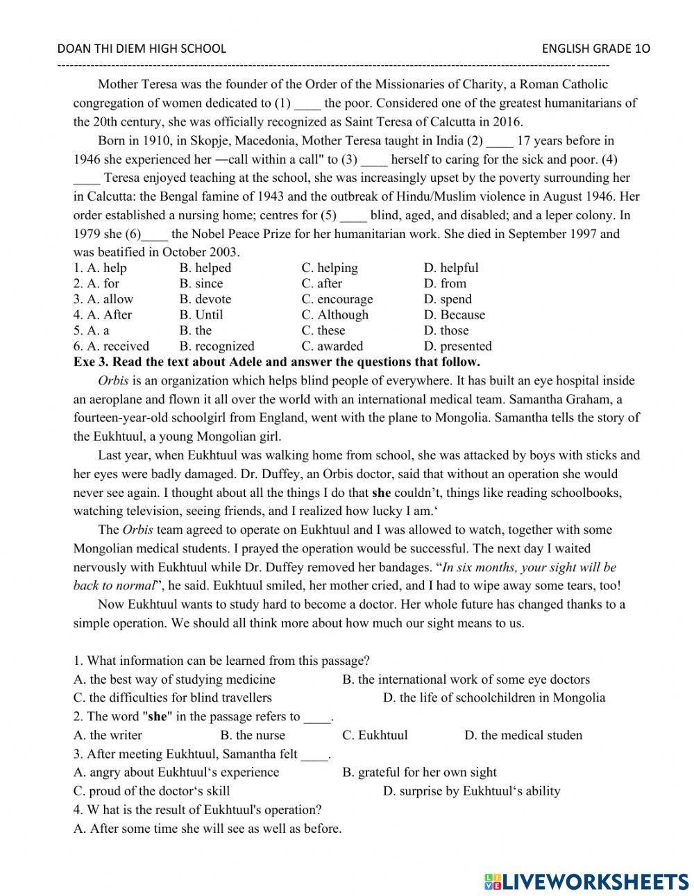 G10 1st Semester Revision 2 | suzi294 | Live