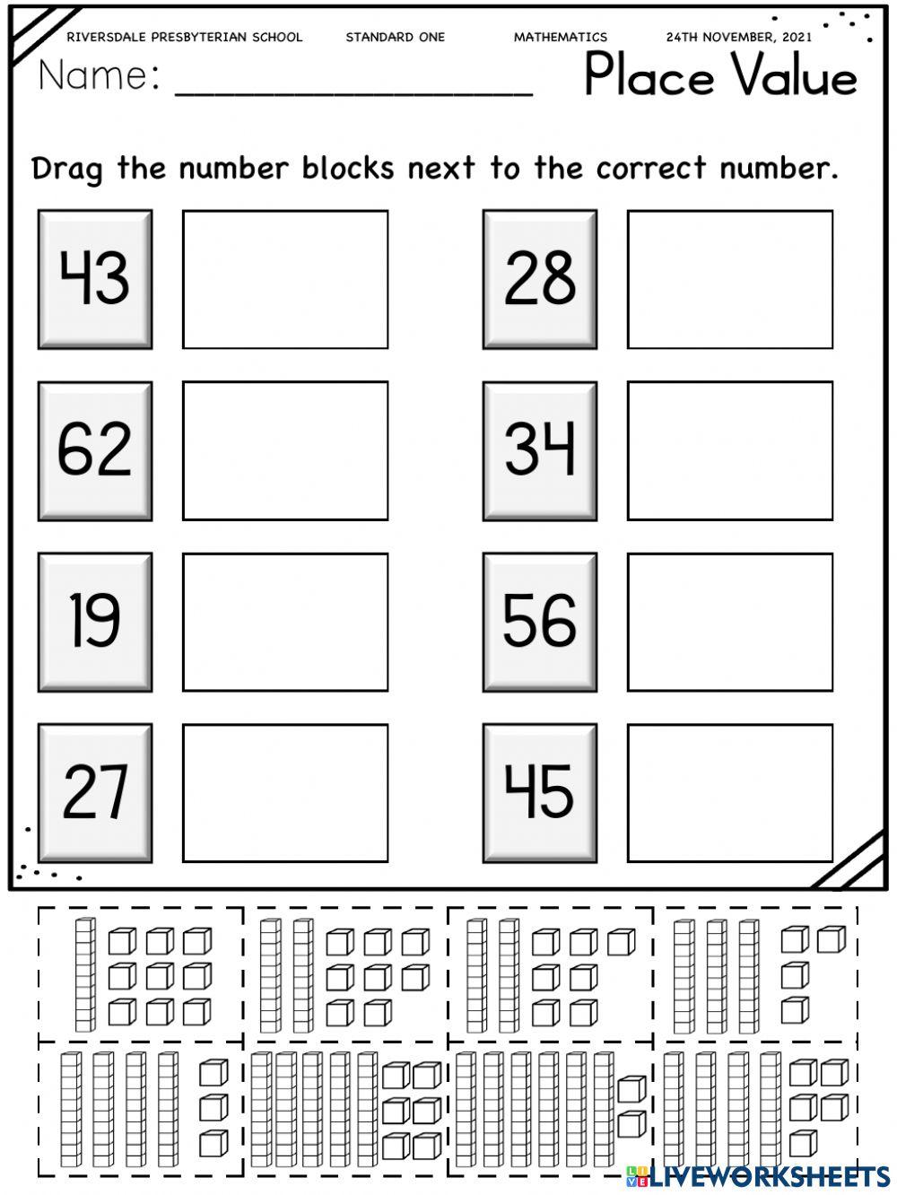 PLACE VALUE online exercise for | Live Worksheets