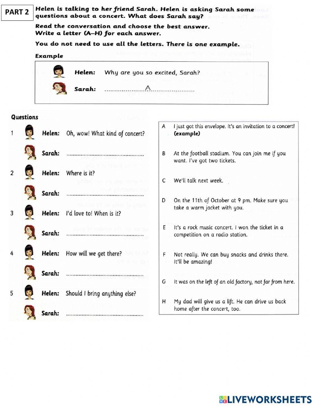 FLYERS READING - WRITING MOCK TEST online exercise for | Live Worksheets