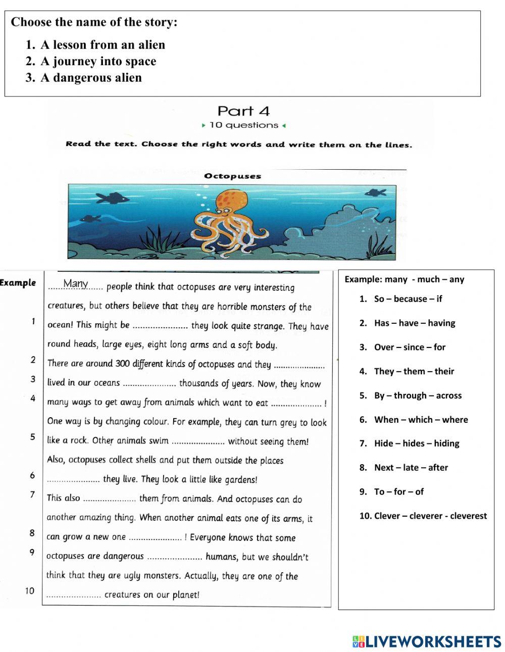 FLYERS READING - WRITING MOCK TEST online exercise for | Live Worksheets