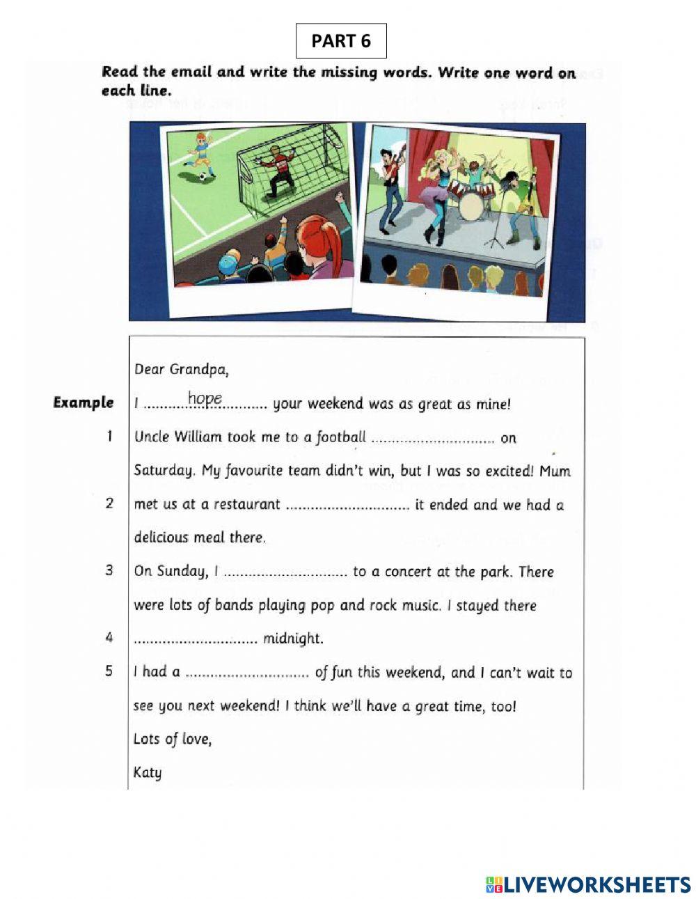 FLYERS READING - WRITING MOCK TEST online exercise for | Live Worksheets
