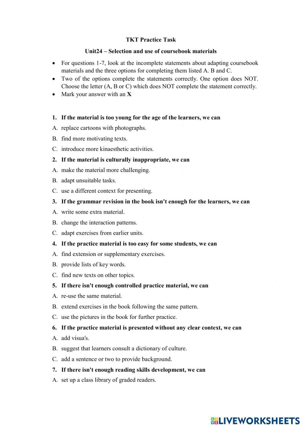 Unit 24 1676663 | estebante10 | Live Worksheets