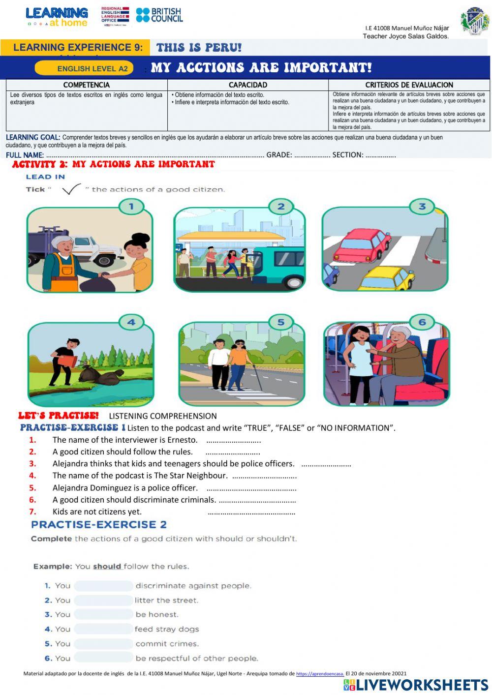 My actions are important 1676740 | Joycemilena | Live