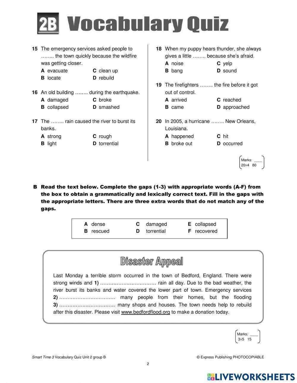 7a online exercise for | Live Worksheets