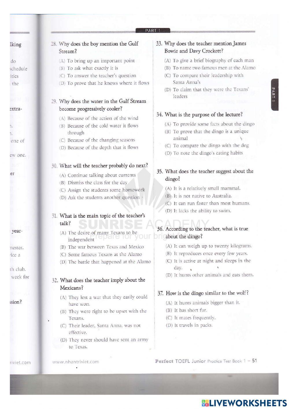 1677785 | TOEFL Junior Mock test 2 | infocel 1677785 | TOEFL Junior Mock test 2 | infocel
