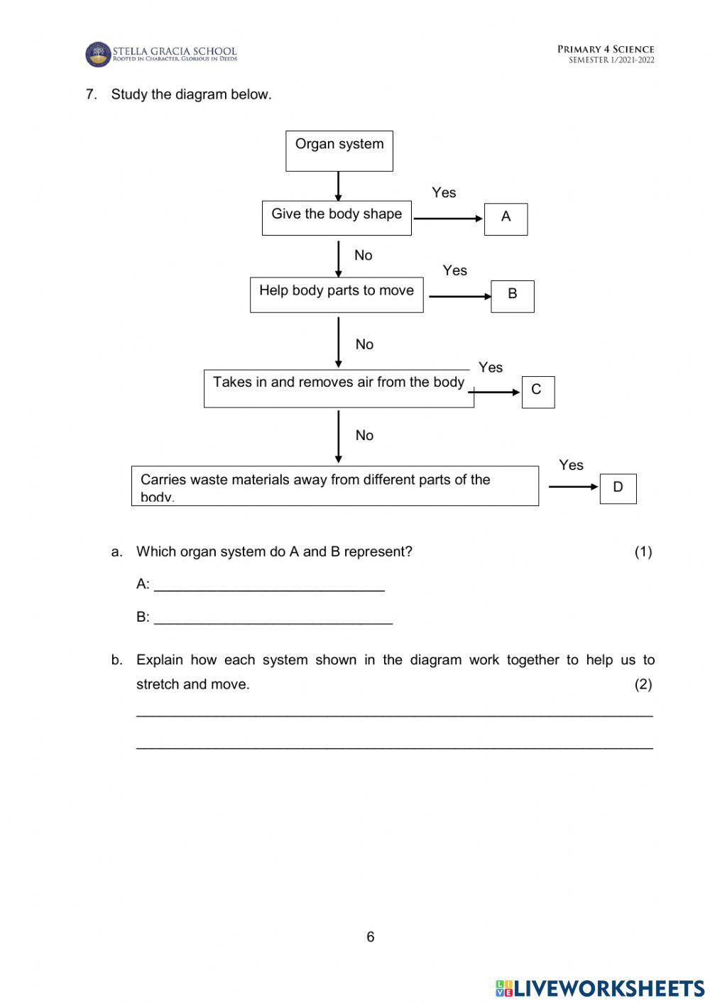 MYA P4 Science Question Part 1 6784620 | fonisanri | Live