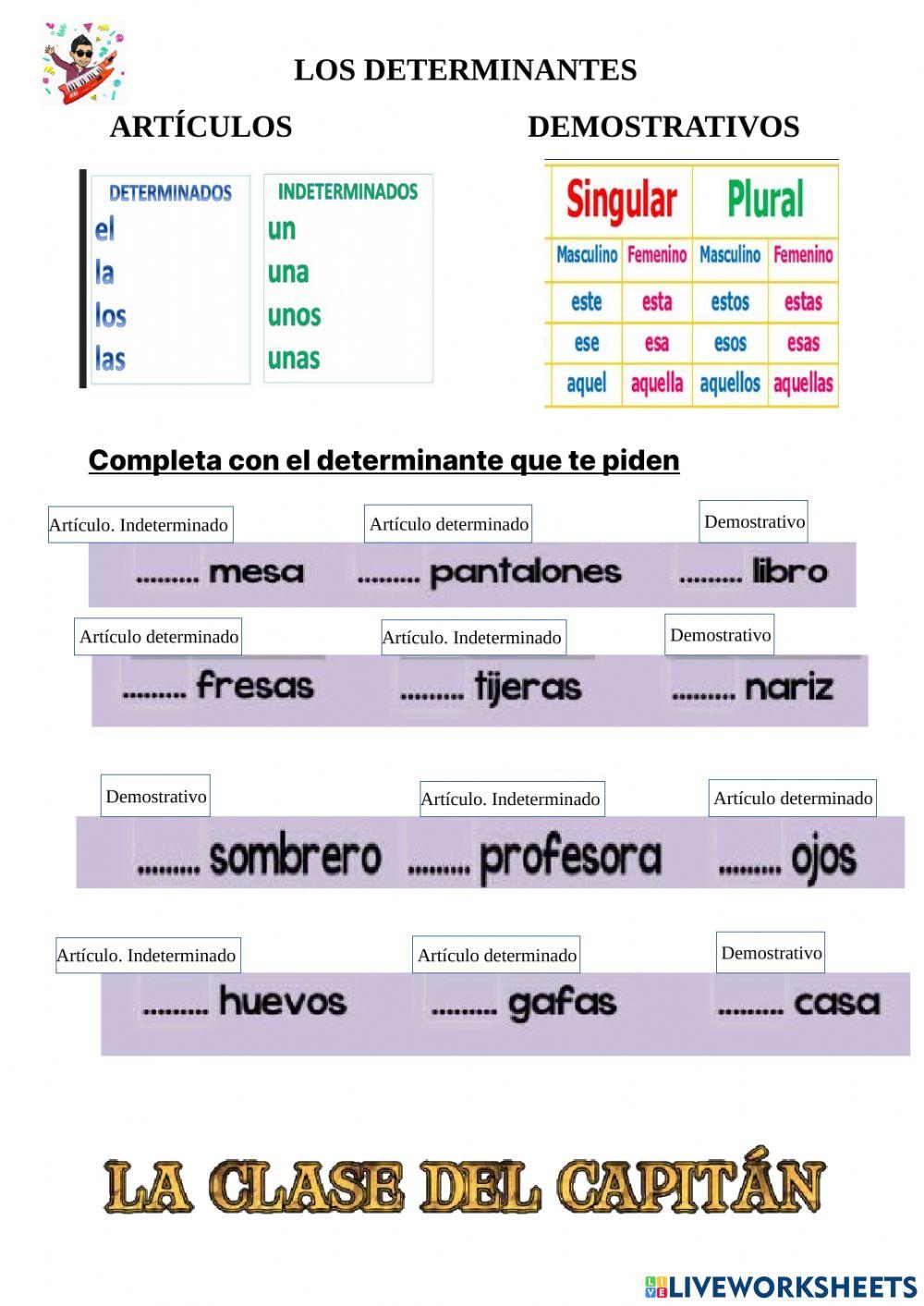 1677852 | Determinantes 1 | ARCICAPITAN | LiveWorksheets