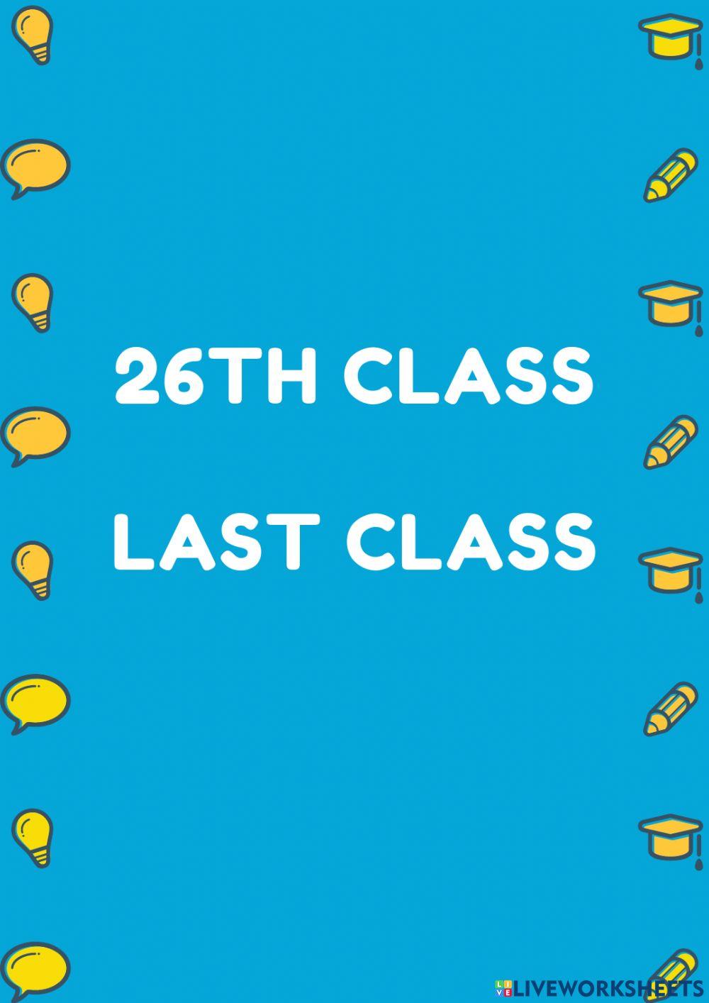 26 class worksheet | Live Worksheets