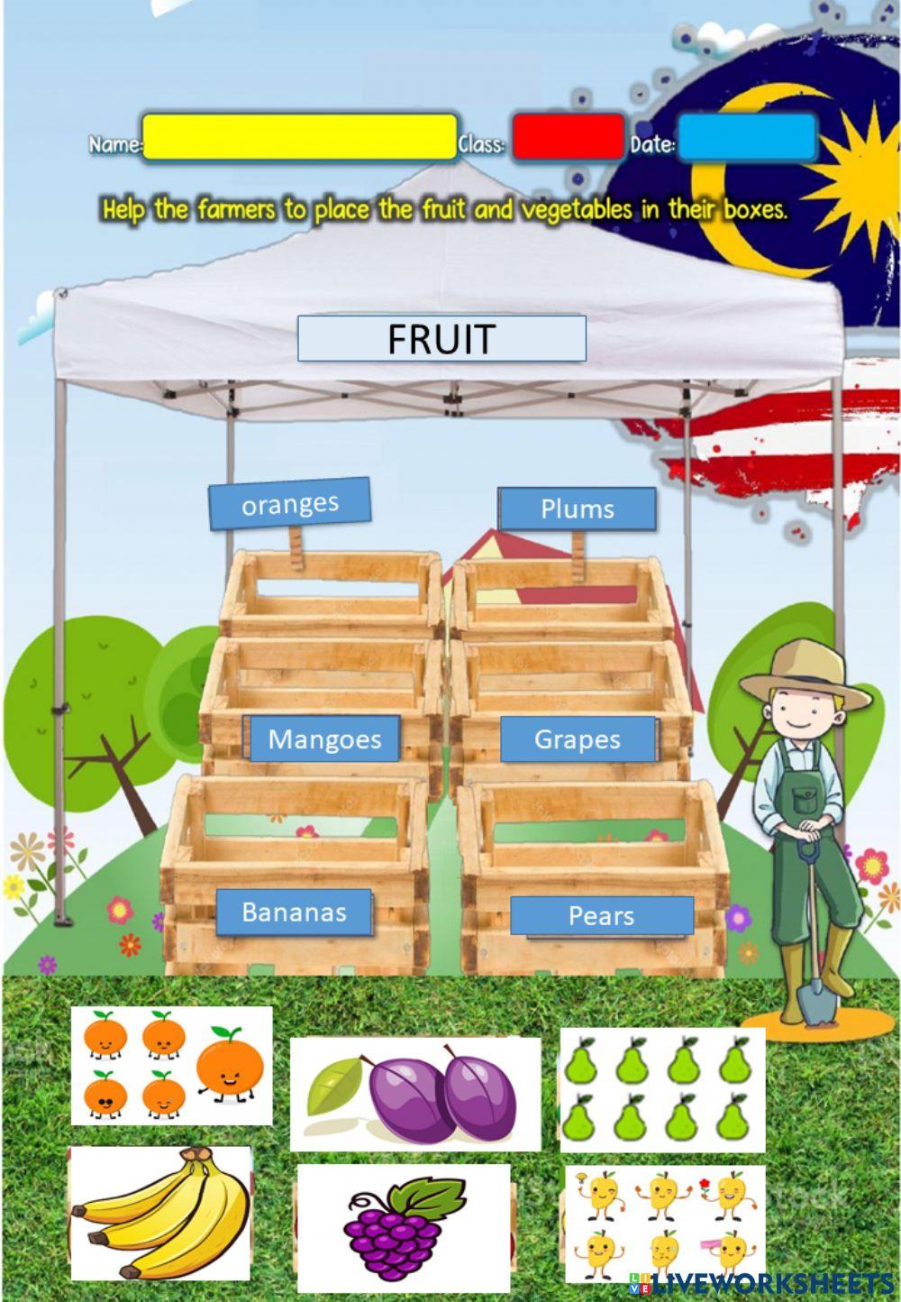 Fruit online exercise for kindergarden | Live Worksheets