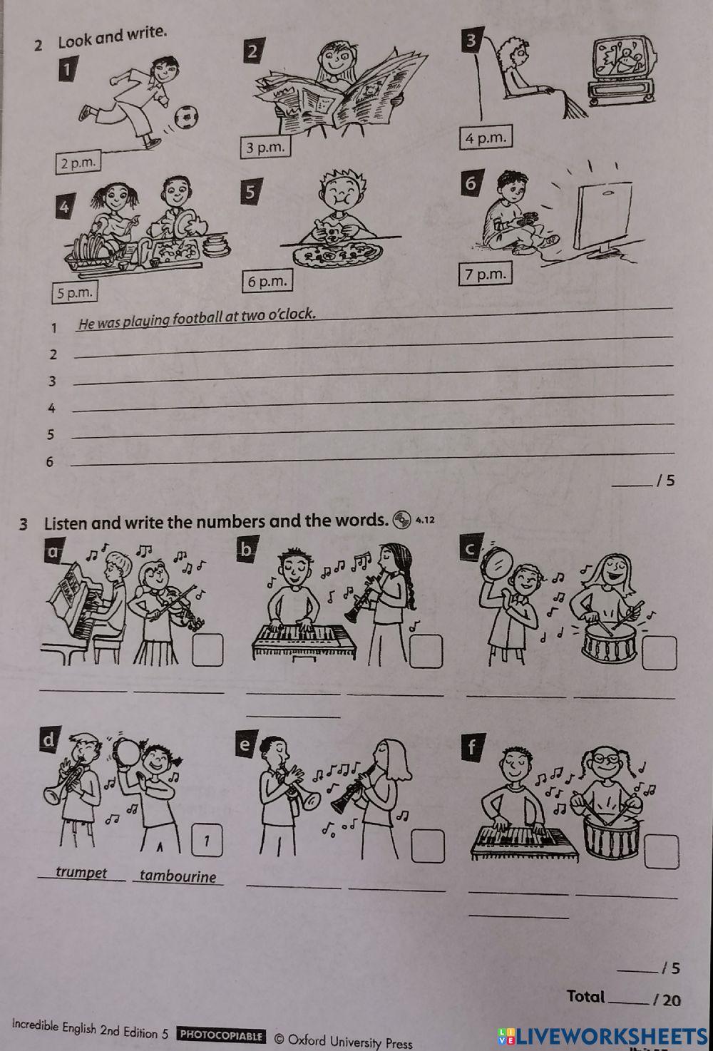 Unit 5 test, part 2, IE5 online exercise for | Live Worksheets