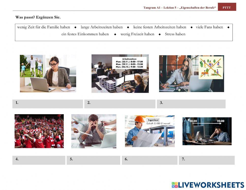 Berufe online exercise for A1.2 | Live Worksheets