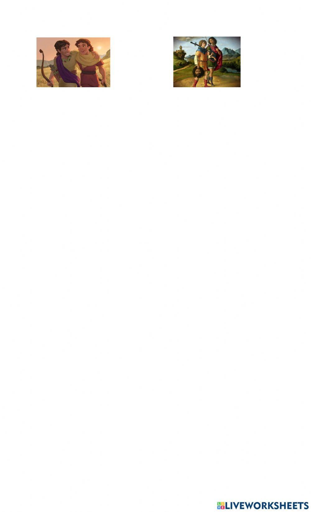 David and Jonathan Friendship online exercise for | Live Worksheets