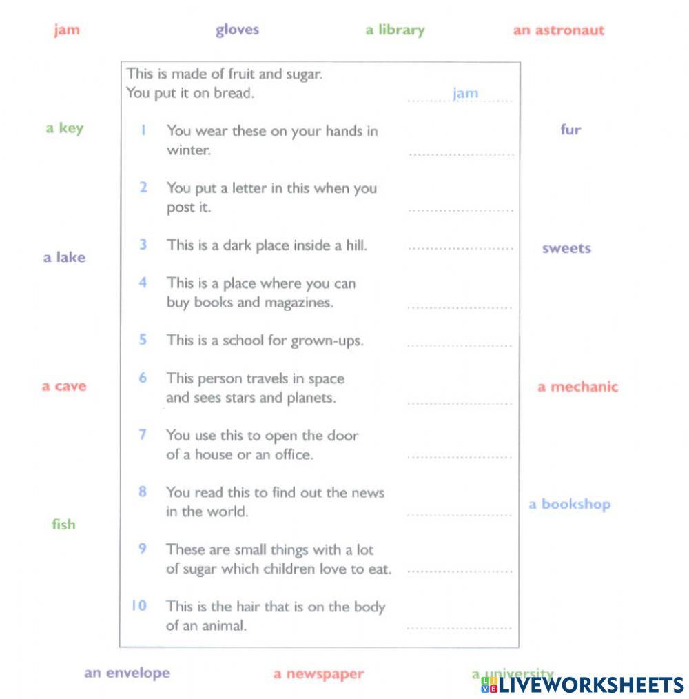 Reading 25-11 worksheet | Live Worksheets